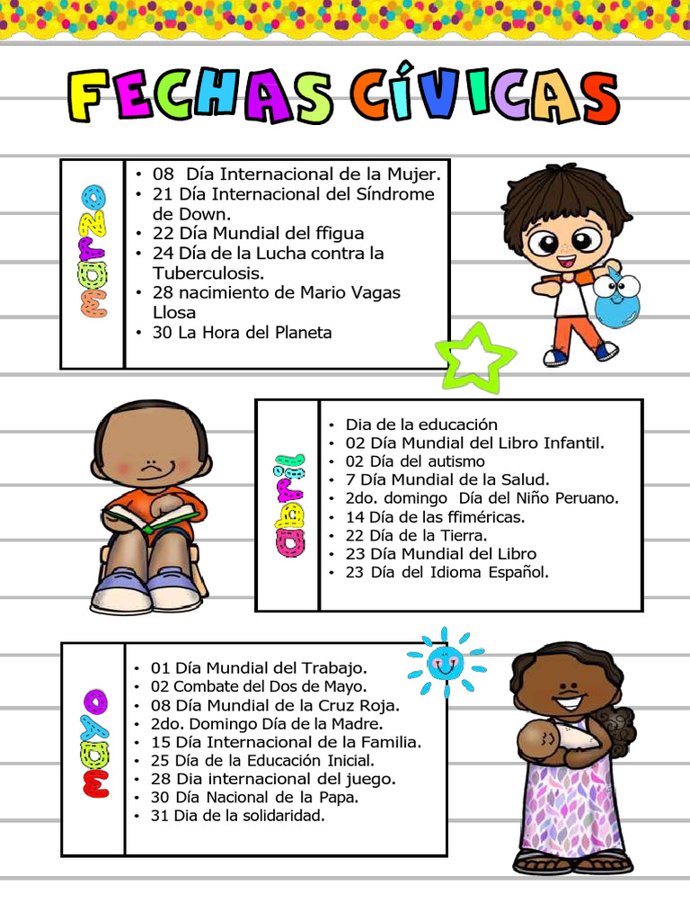 Fechas conmemorativas en Perú 2023 | PDF | Perú