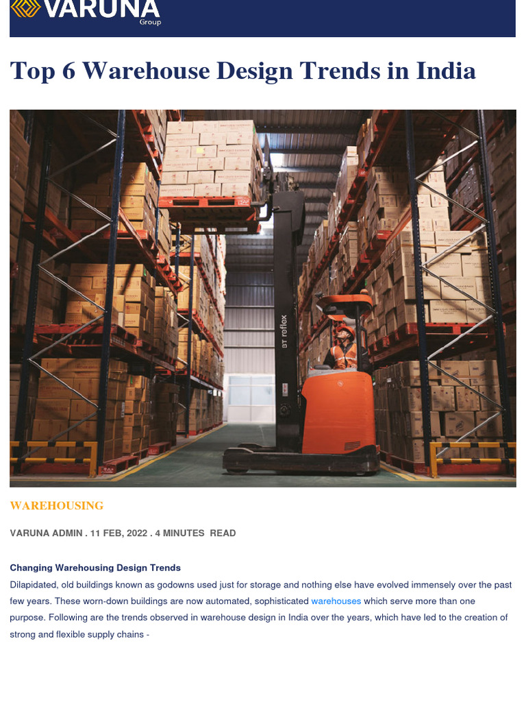 Top Warehouse Design Trends in India | PDF | Warehouse | Personal ...