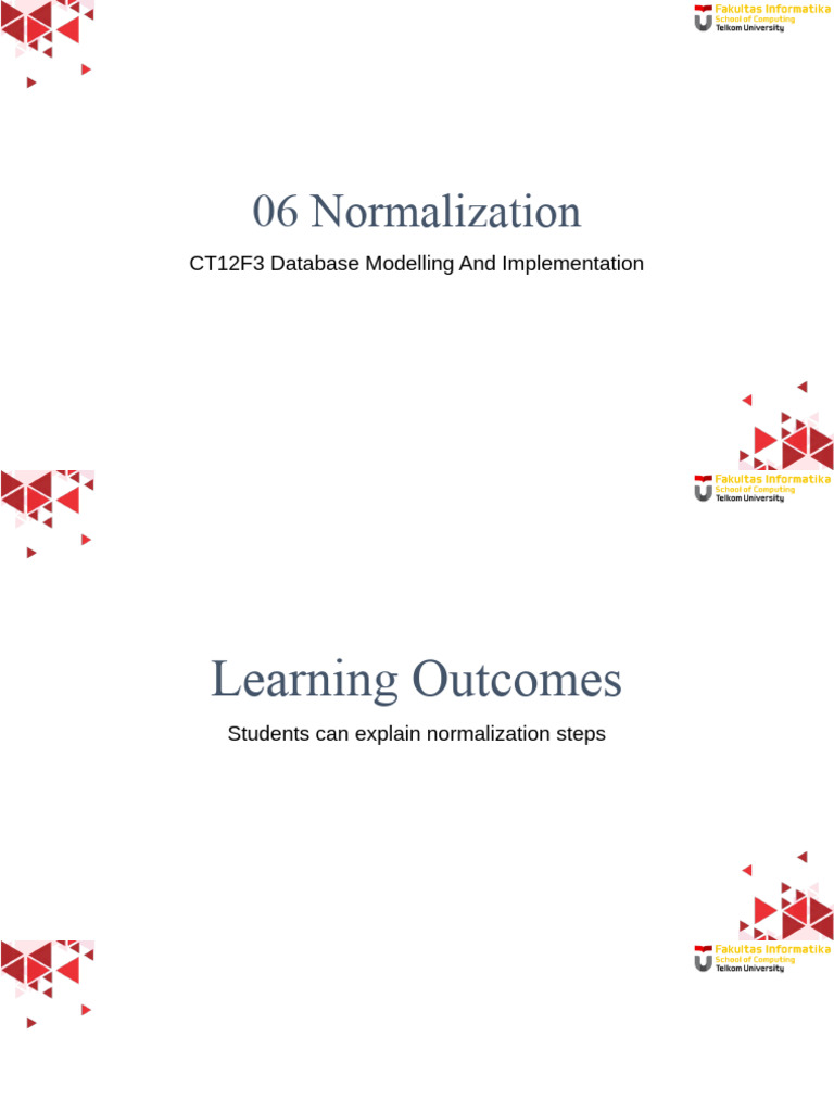 [IT] 06 Normalisasi | PDF | Data Management | Data Model
