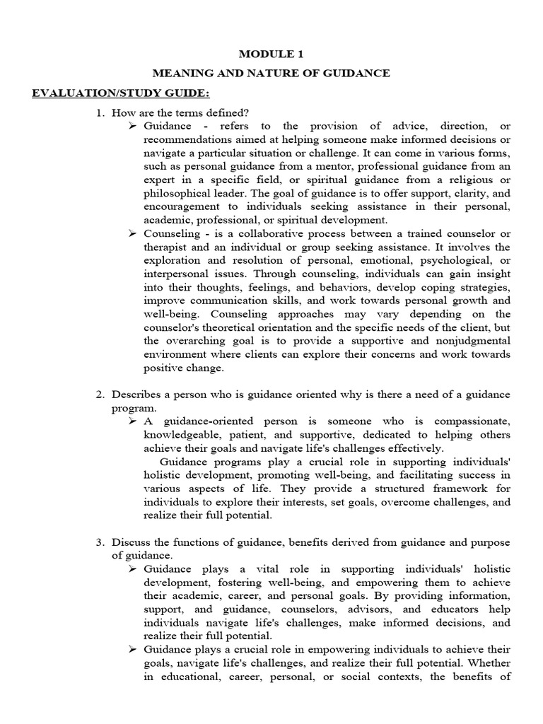 Module Review in Counseling Techniques | PDF | Psychotherapy | School ...