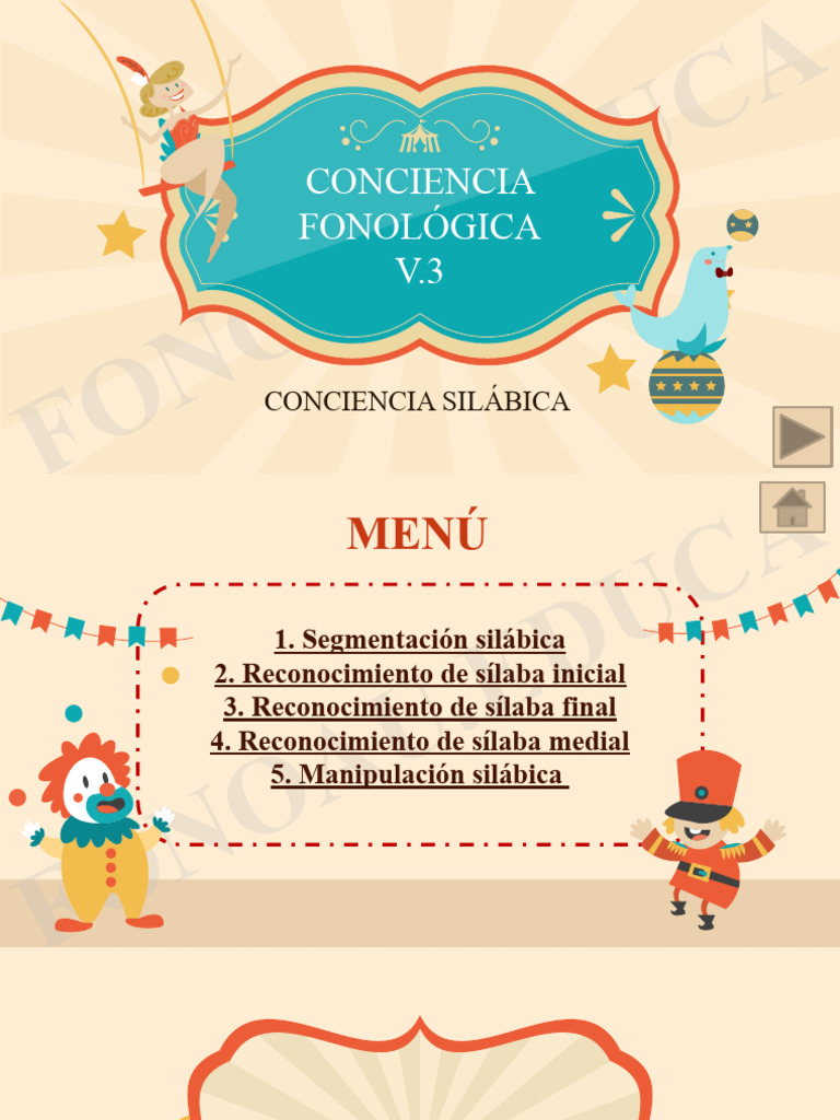 Conciencia Fonológica - Silábica V.3 | PDF | Sílaba | Escritura