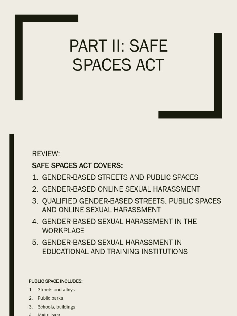 Part II Safe Spaces Act | PDF | Sexual Harassment | Justice