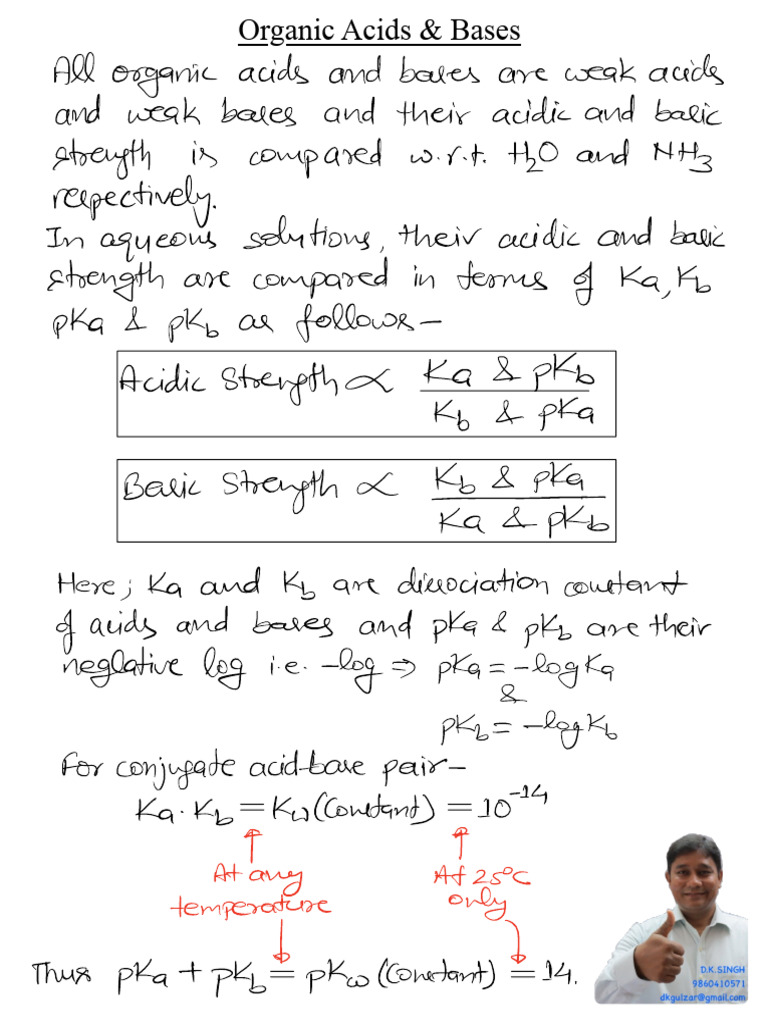 Organic Acids and Bases Strength Analysis | PDF | Acid | Acid ...