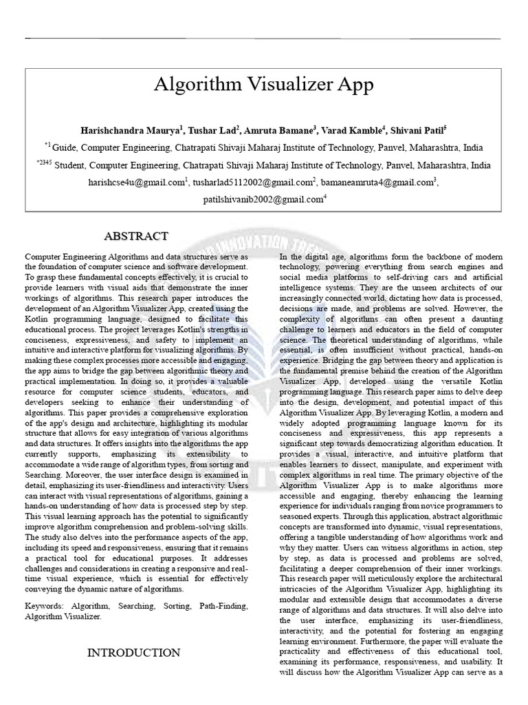 Main Research Paper | Download Free PDF | Usability | Algorithms