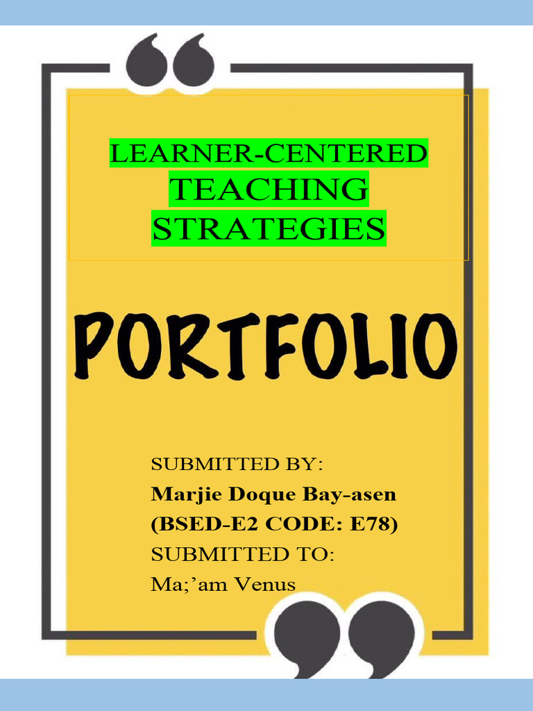 Learner-Centered: Teaching Strategies | Download Free PDF | Learning | Teaching Method