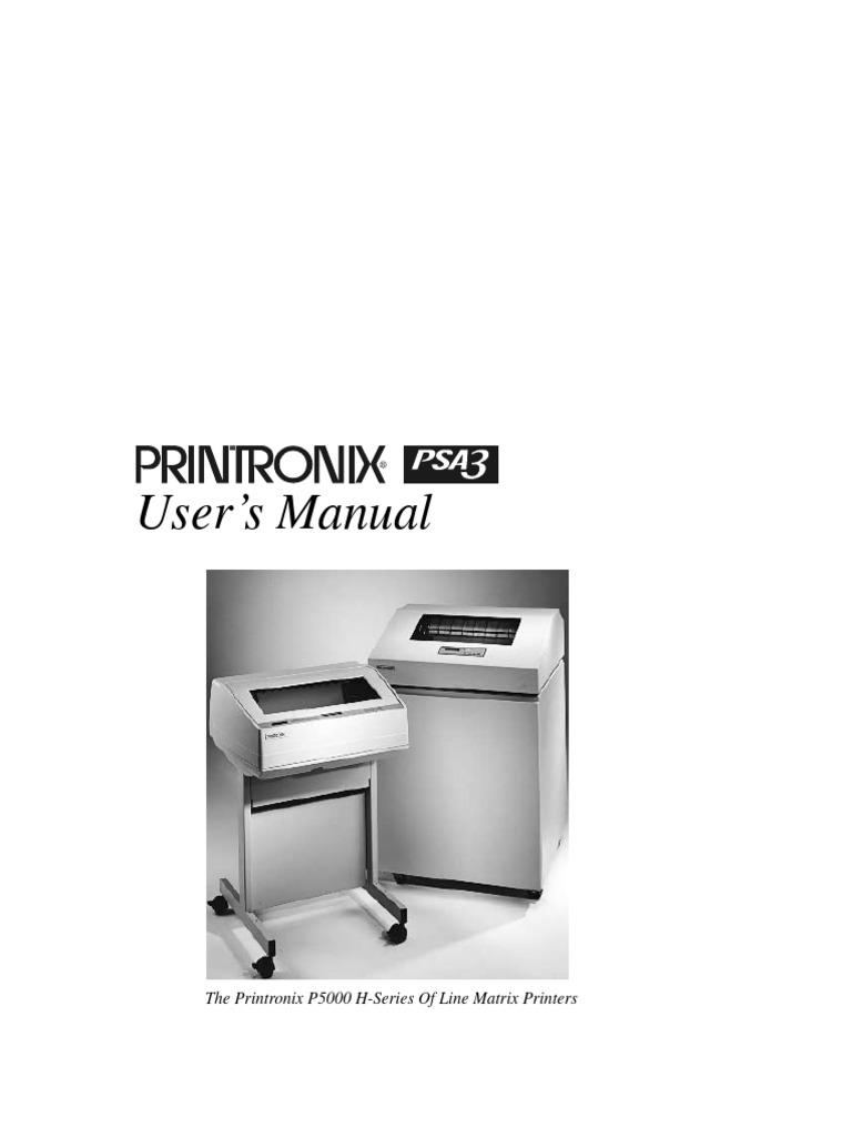 PTX UM P5000 H-Series PSA3 176600C | PDF | Printer (Computing) | Ac ...