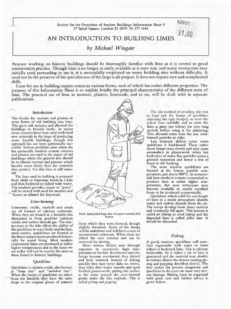 Introduction to Building Limes | PDF | Mortar (Masonry) | Materials