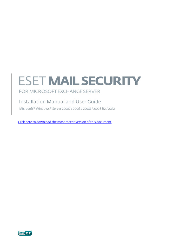 Eset Emsx 45 Userguide Enu | PDF | Microsoft Exchange Server | Computer Networking