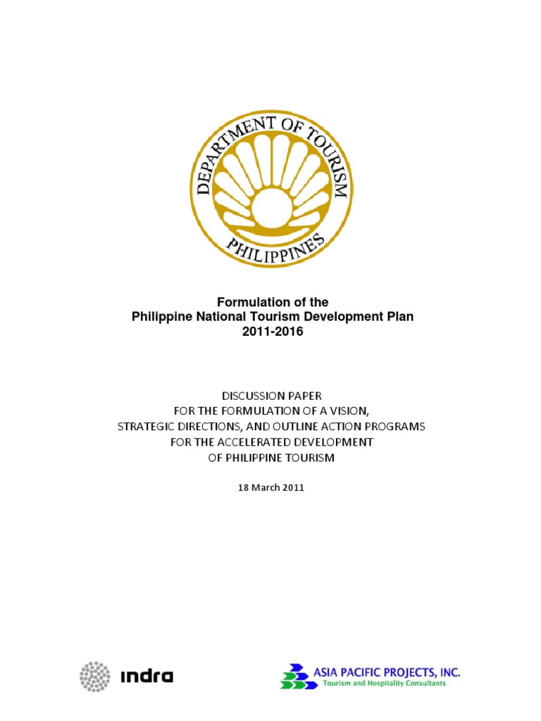 Formulation of The Philippine National Tourism Development Plan 2011 ...