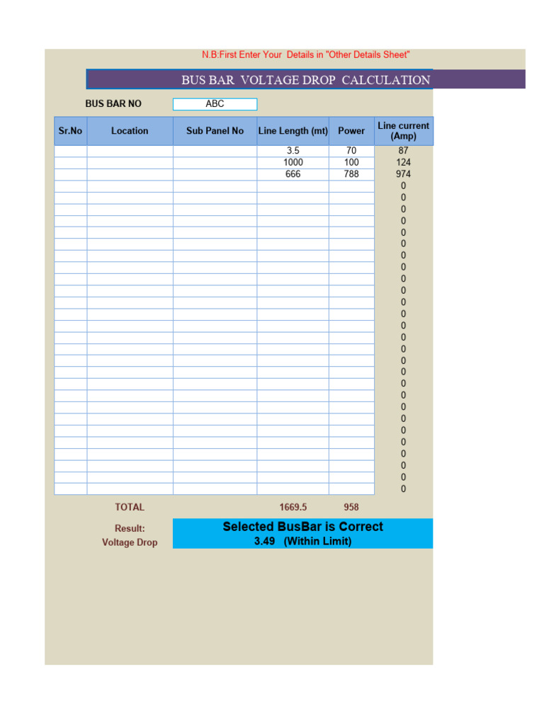 Busbar-Size calculation | PDF | Electrical Engineering | Electricity