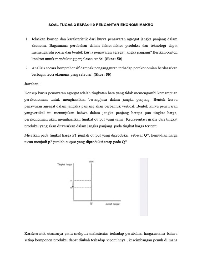 SOAL TUGAS 3 Ekonomi Makro - Octa | PDF
