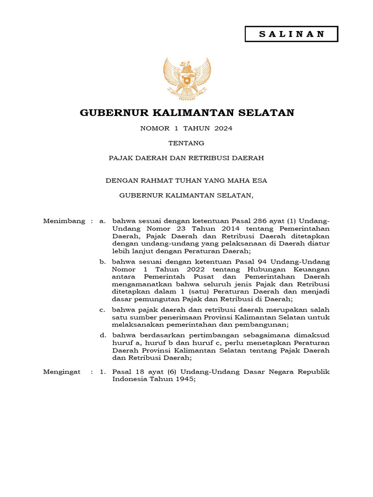 Salinan Perda PDRD 240201 102402 | PDF