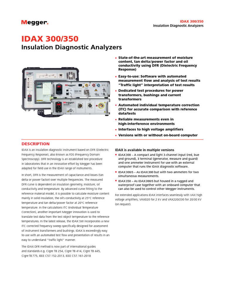 IDAX300-350 DS en | PDF | Transformer | Electrical Engineering