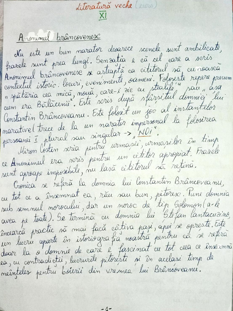 Curs 11 Literatura Veche | PDF