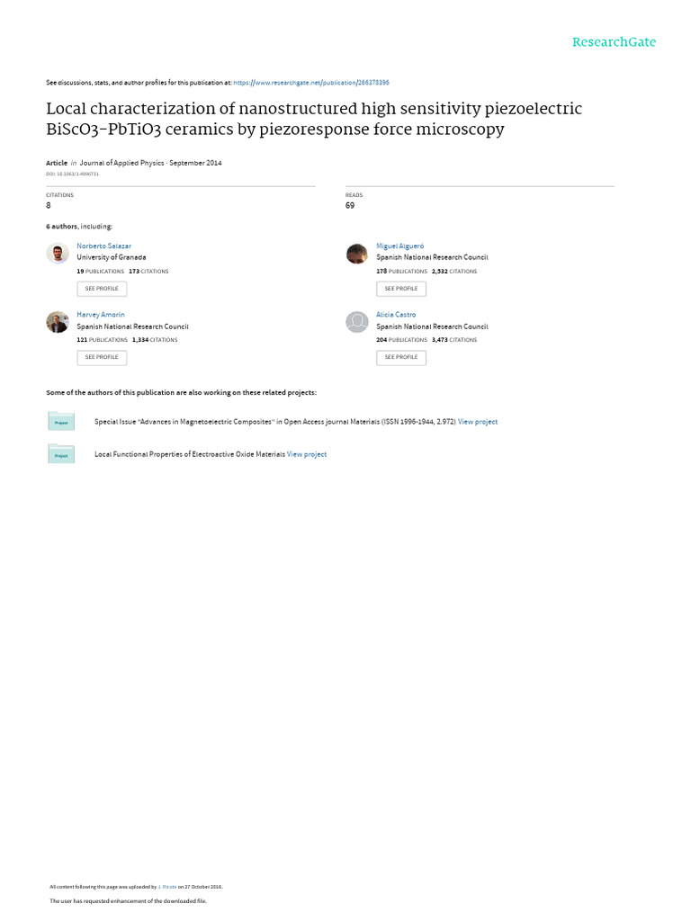 2014 Local Characterization of High Sensitivity BS PT | PDF ...