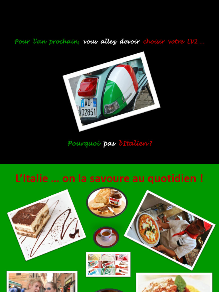 Pourquoi choisir l'italien au collège ? | PDF | Italie | France