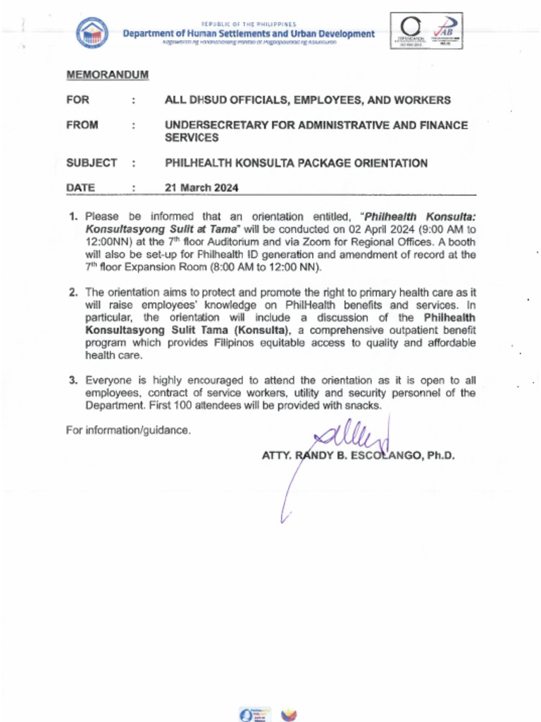 Philhealth Konsulta Package Orientation | PDF