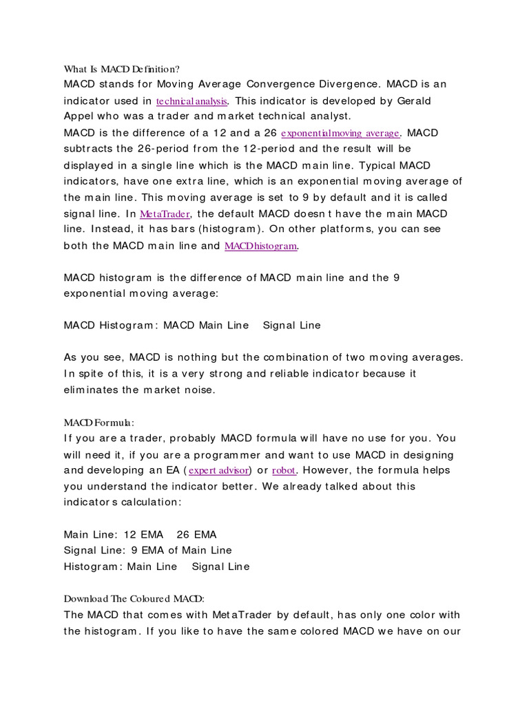 Macd | PDF | Technical Analysis | Investing