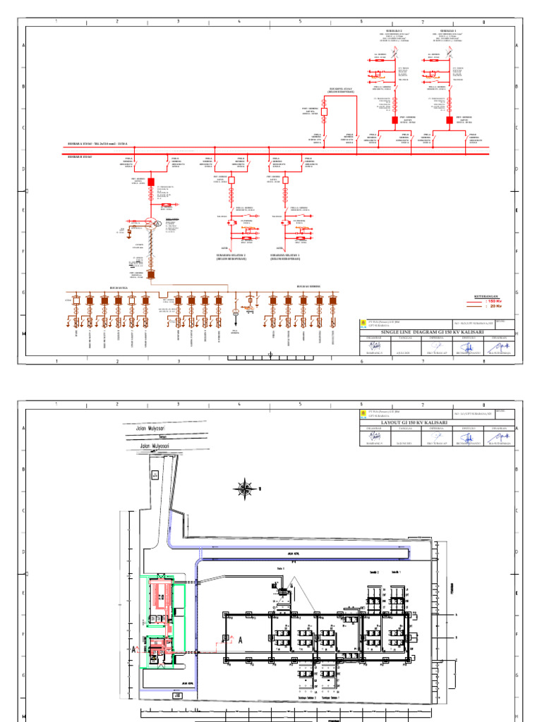 Diagram Single Line GI 150 kV Kalisari | PDF | Tenaga Listrik ...