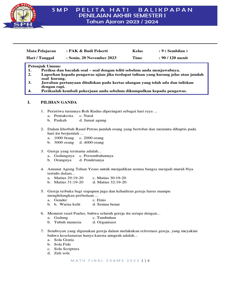 PAS PAK Grade 9 | PDF