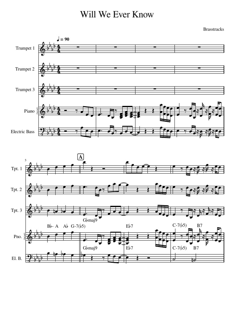 Will We Ever Know Brasstracks | PDF