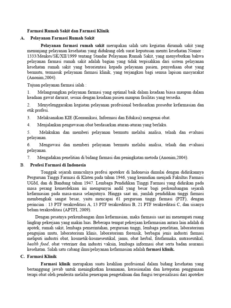 Farmasi Rumah Sakit Dan Farmasi Pdf