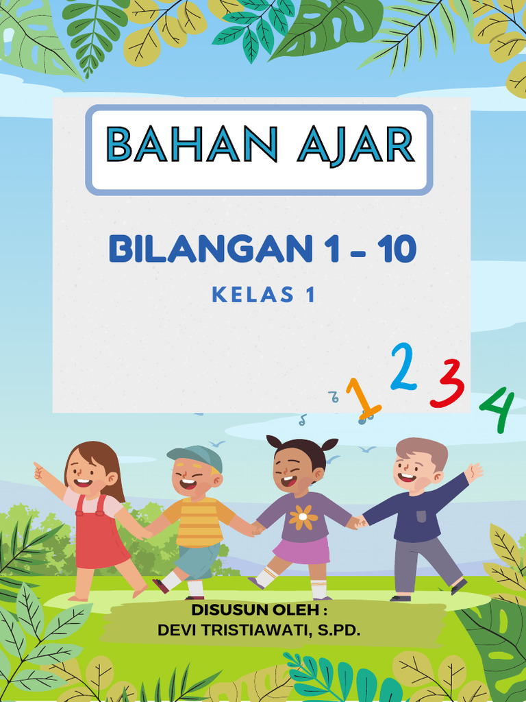 Bahan Ajar Matematika Kelas 1 Bilangan 1-10 | PDF