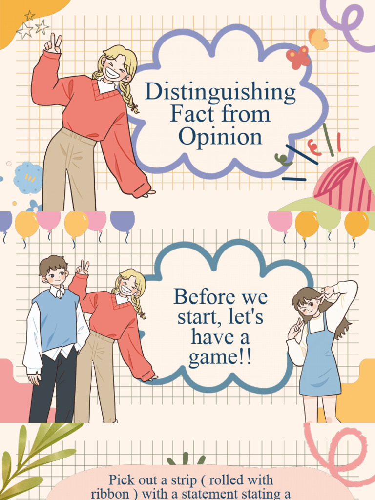 Distinguishing Fact From Opinion | Download Free PDF | Water | Adolescence