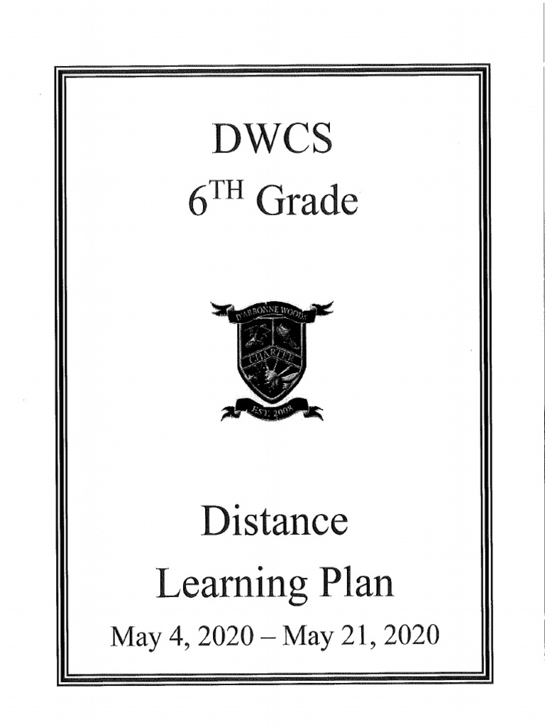 6th Grade 2nd Three Weeks Distance Learning Packet Texts For Fig ...