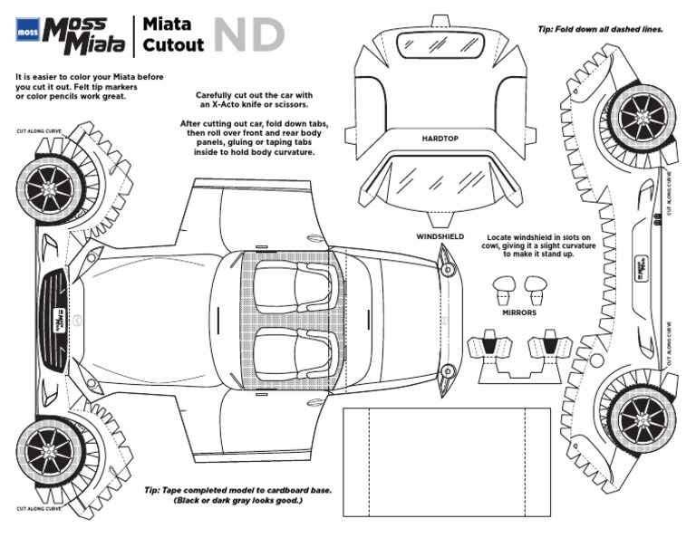 Miata ND Car Cutout Model | PDF