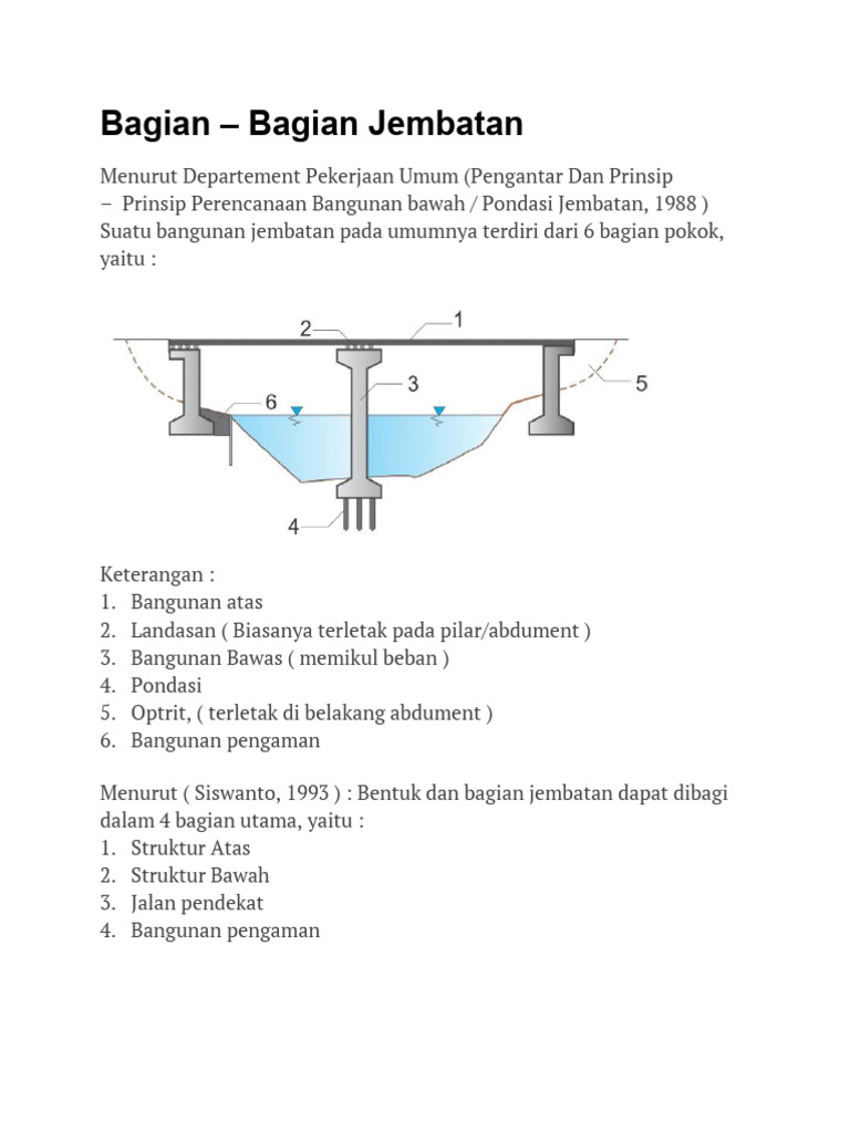 Bagian-Bagian Jembatan | PDF | Sains & Matematika | Teknologi & Rekayasa