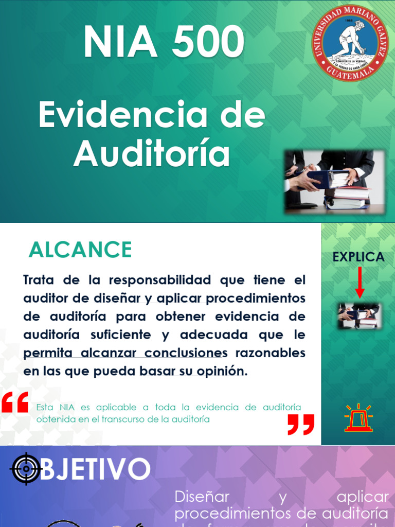 S10.1 NIA 500 Evidencia de Auditoría | PDF | Auditoría | Contabilidad
