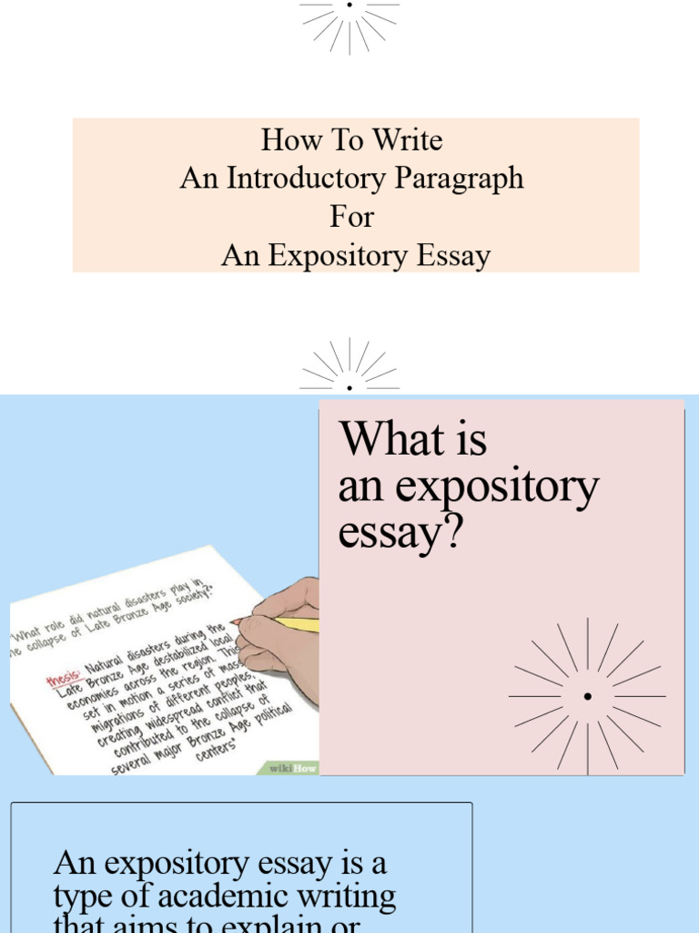 LCC112 WRITING How To Write An Introductory Paragraph For An Expository ...