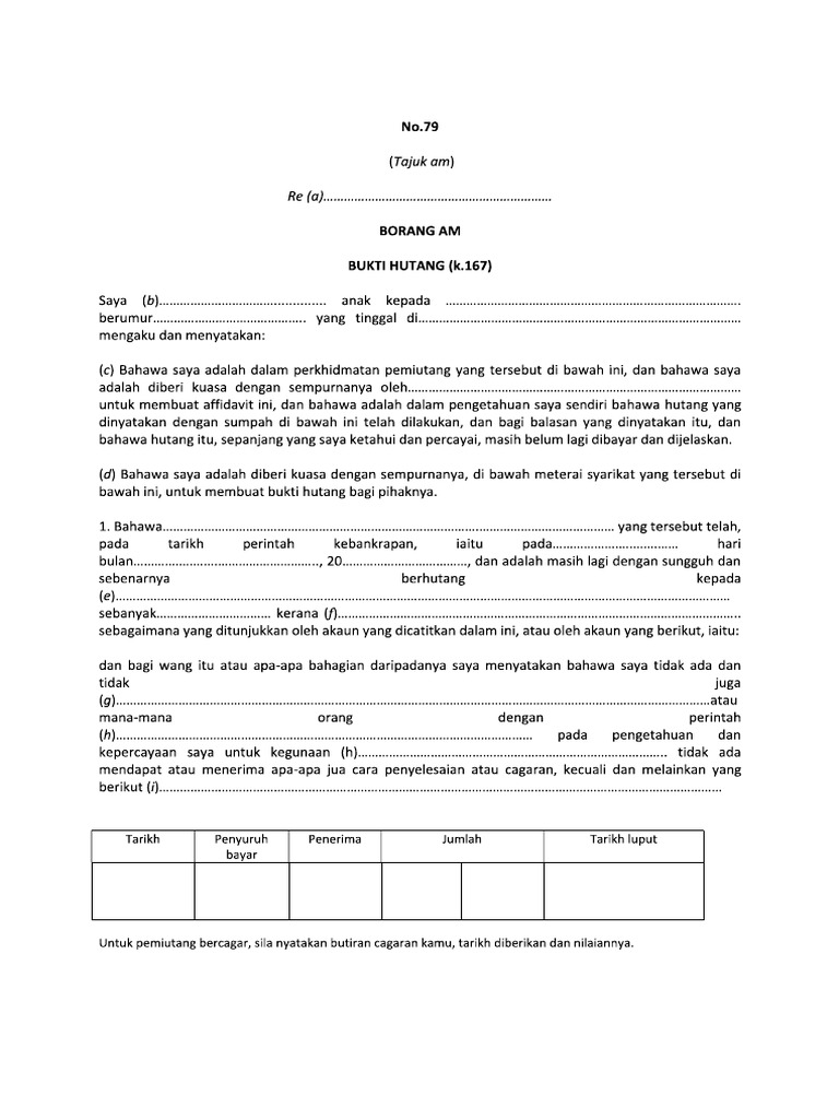 Bukti Hutang | PDF