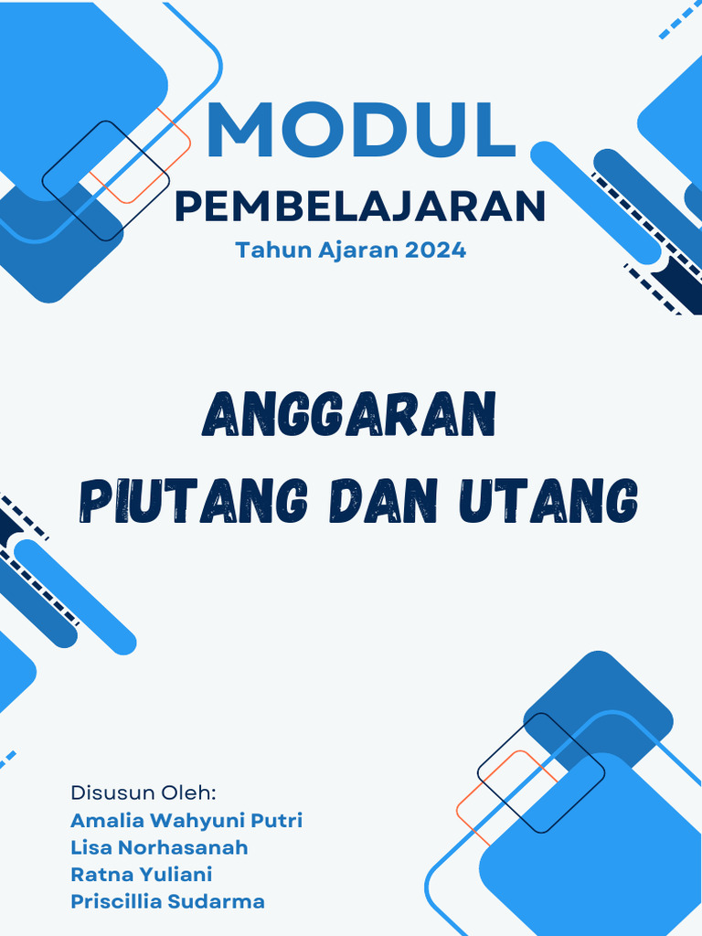 MODUL Anggaran Piutang Dan Utang Kel.8 | PDF | Karier & Perkembangan | Bisnis