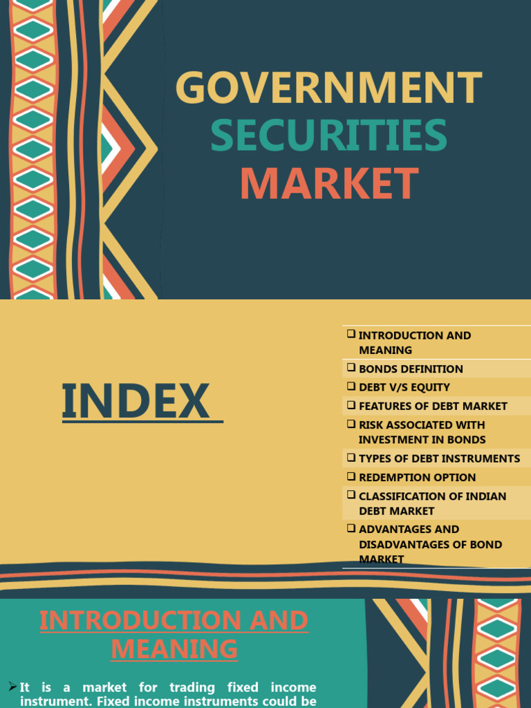 Government Securities Market | PDF | Bonds (Finance) | Financial Markets