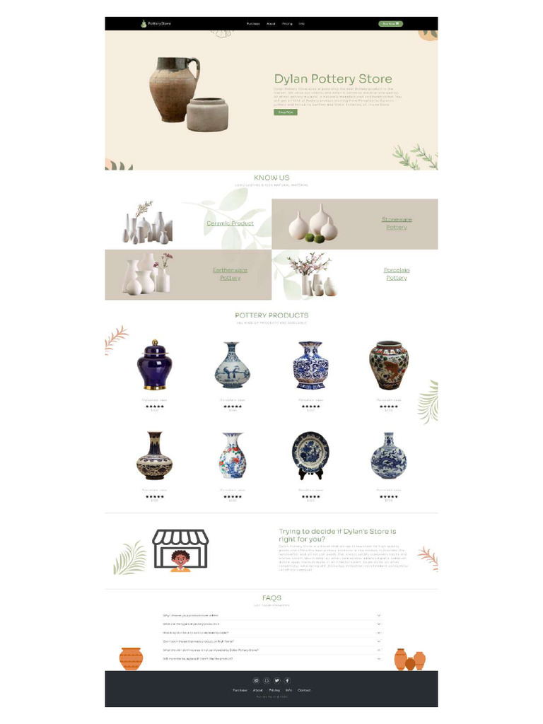 Dylan Pottery Store | PDF