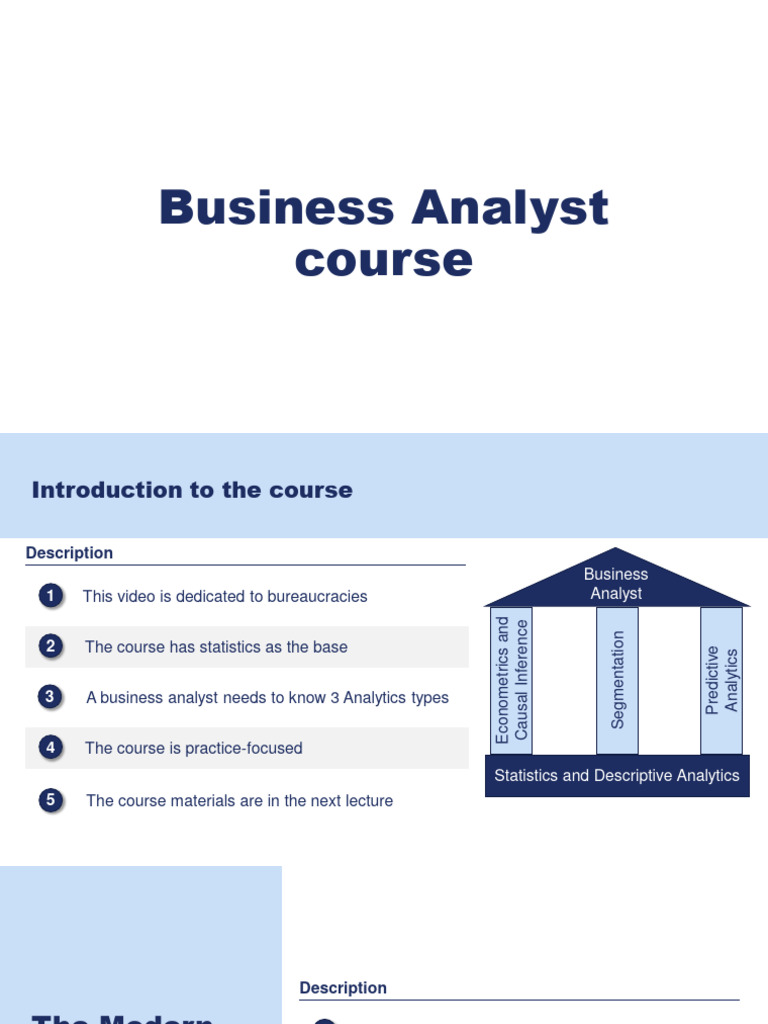 Business Analyst Slide Deck | PDF | P Value | Linear Regression