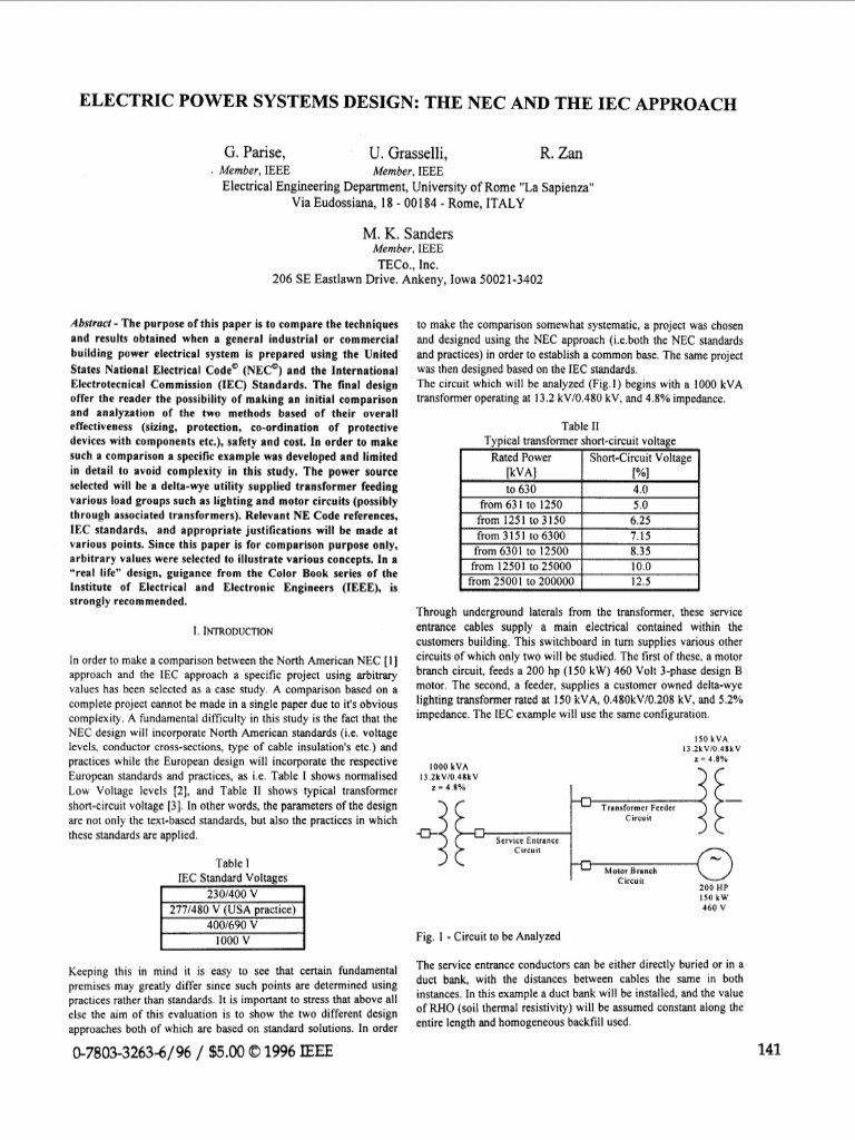 NEC vs IEC: Power Systems Design | PDF | Fuse (Electrical) | Electrical ...