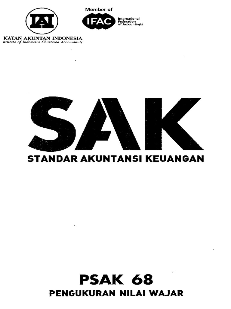 PSAK 68 (2015) - Pengukuran Nilai Wajar | PDF
