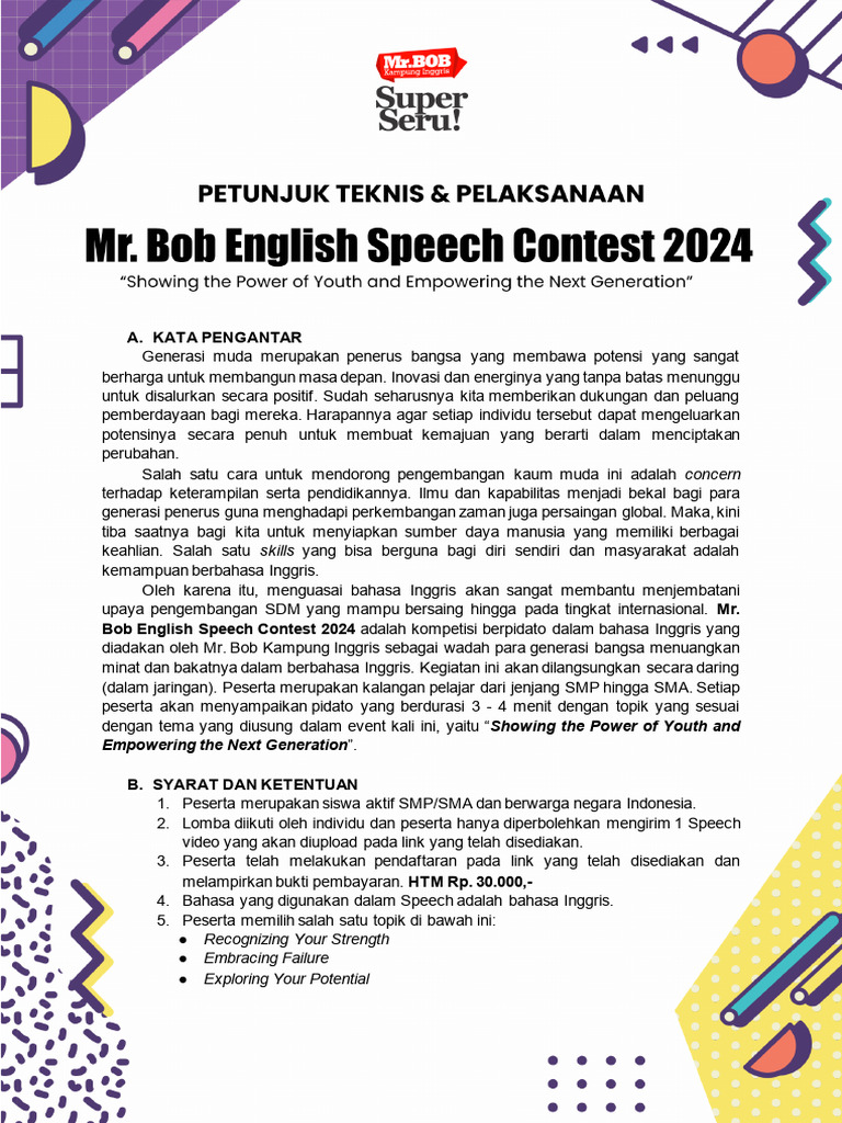 Speech - Lomba Kelas Online | PDF