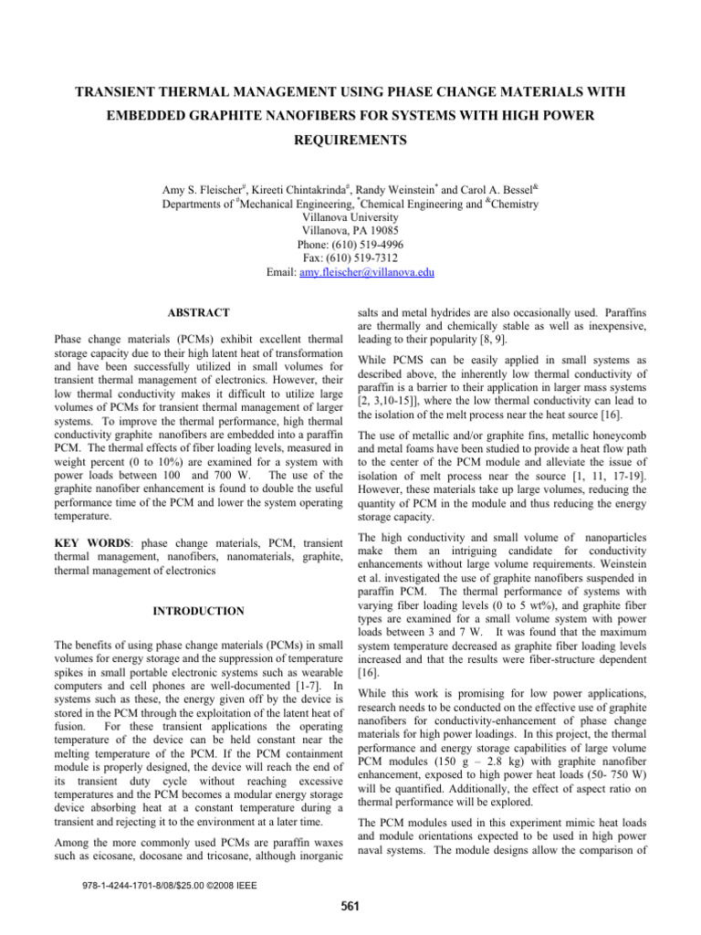 Electronic Cooling With Grahine Powder | PDF | Physical Sciences | Materials