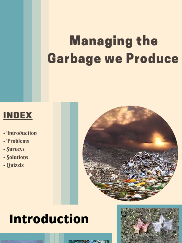 Managing The Garbage We Produce | PDF