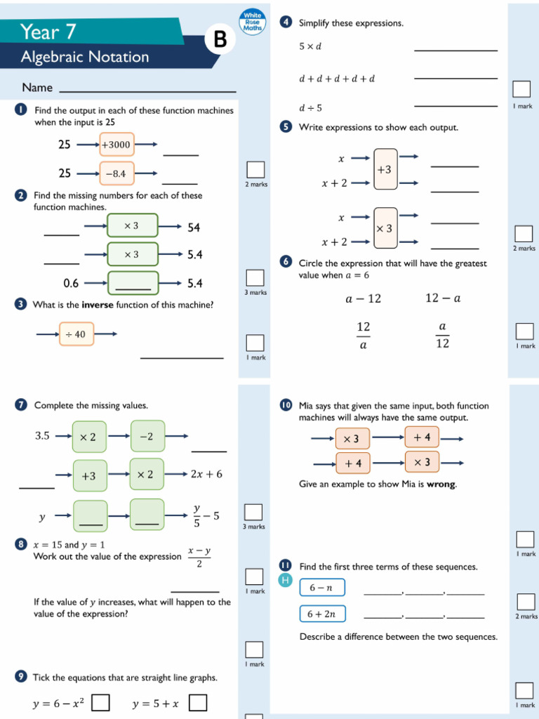 Microsoft PowerPoint - Premium Year 7 - Autumn 2 - Algebraic Notation ...