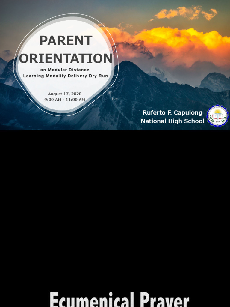 Parent Orientation On MLDM and Dry Run | PDF | Health Sciences | Microbiology