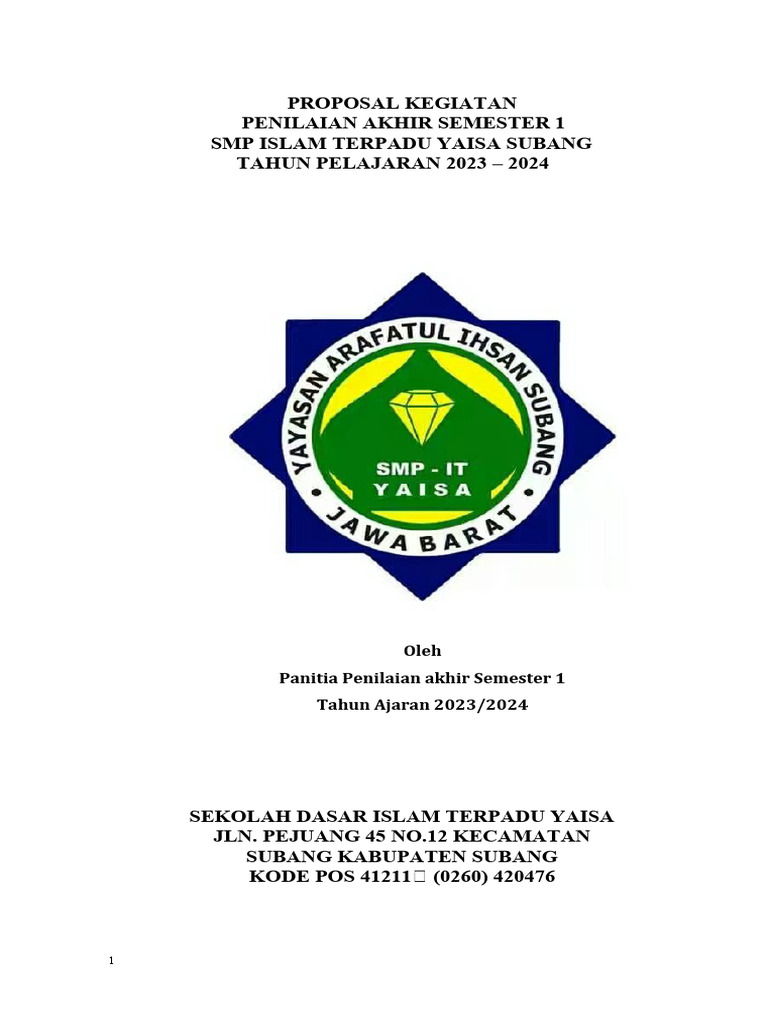 Proposal Sumatif SMP Akhir - Smester - Ganjil | PDF | Karier & Perkembangan