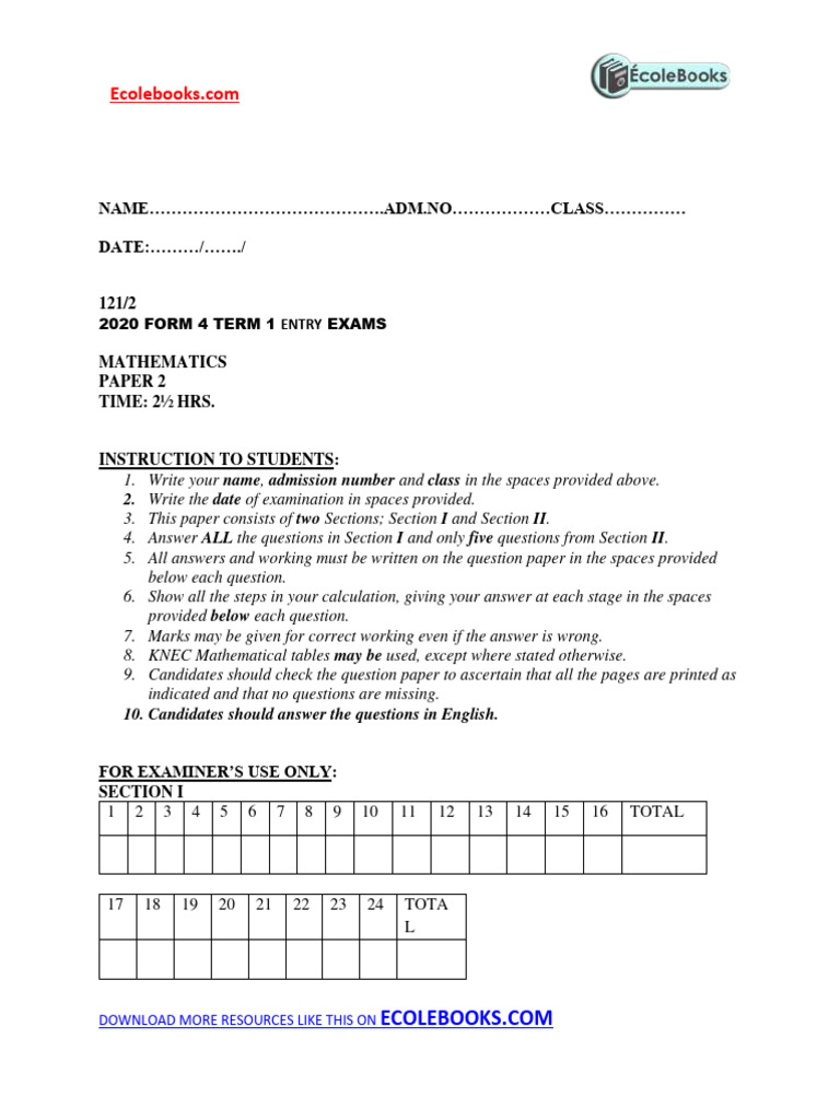 Mathematics Form 3 Pp2 Questions Download Free Pdf Significant Figures Taxes