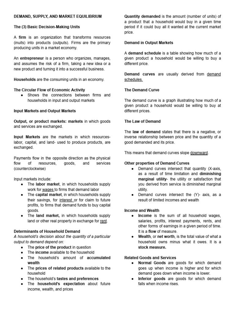 Demand and Supply | PDF | Demand | Demand Curve