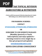 AGRIC GRADE 7 JSS TOPICAL Questions | PDF | Agriculture | Weed