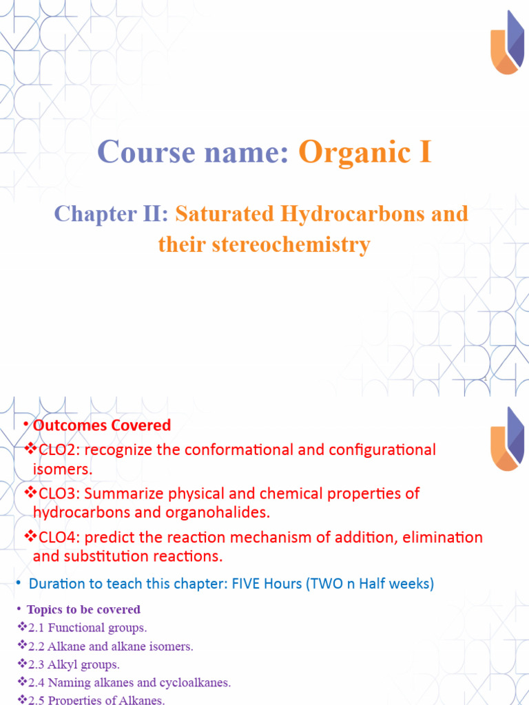 Org1 Chap2 Saturated HC-ISH-TAB (Feb2023) | PDF | Alkane | Conformational Isomerism
